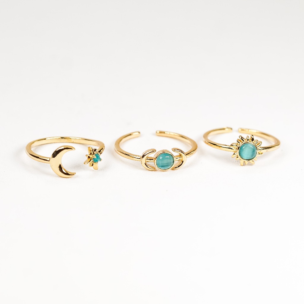 Jual Orion Ring — Stainless Steel 316L 18K Gold Plated Cincin Bulan ...