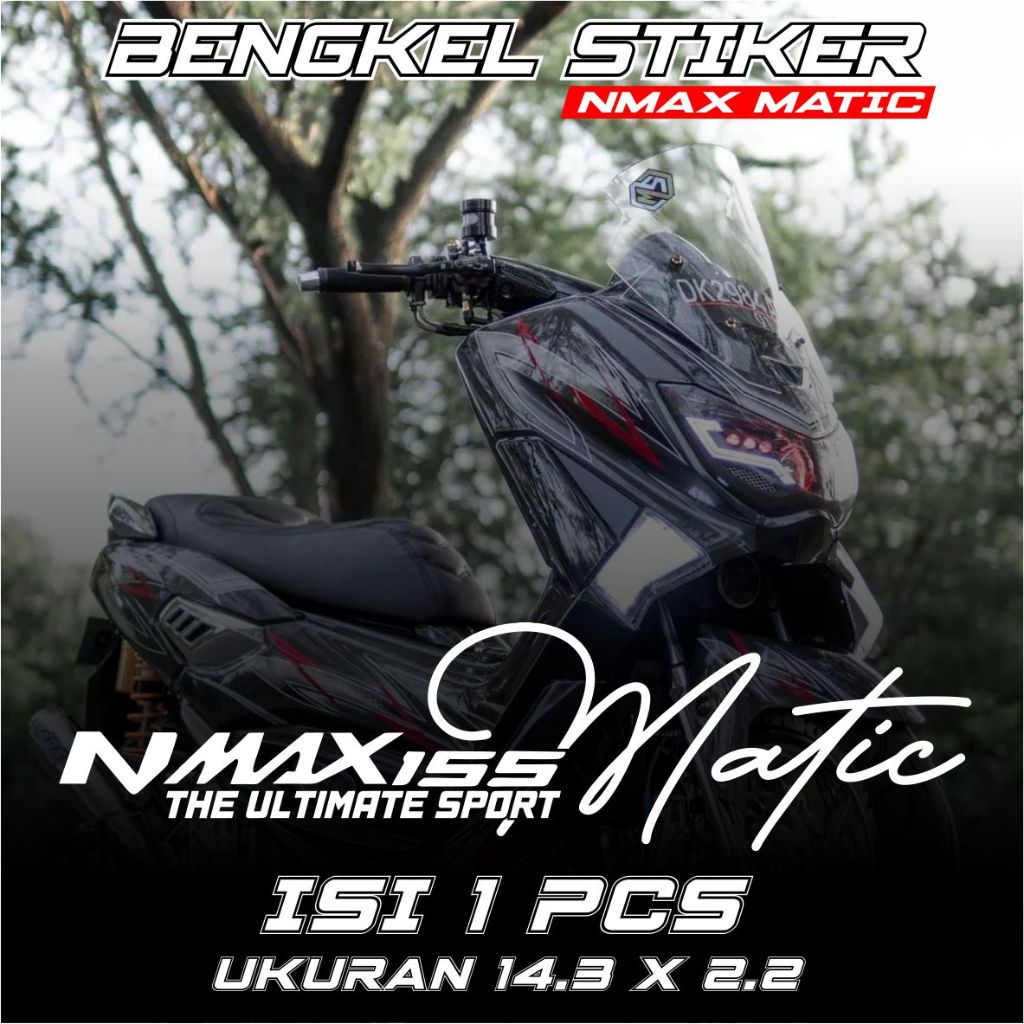 Jual Stiker Nmax Matic Signature Cutting Bukan Sticker Printcut Bahan ...