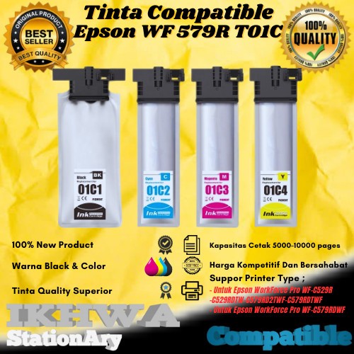 Jual Catridge Tinta Compatible Epson T01C1 T01C2 T01C3 T01C4 ( 1Paket ...