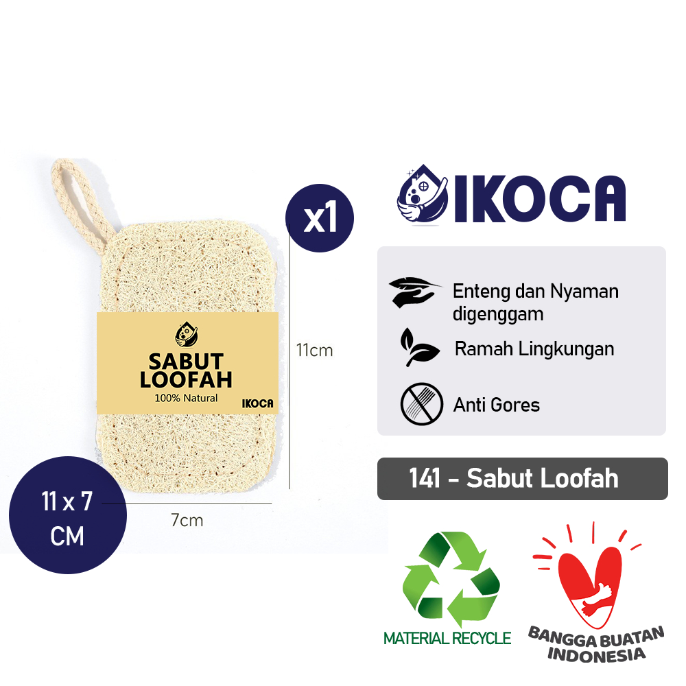 Jual Tchome Sabut Cuci Piring Spons Loofah Sponge Jaring Oyong IKOCA ...