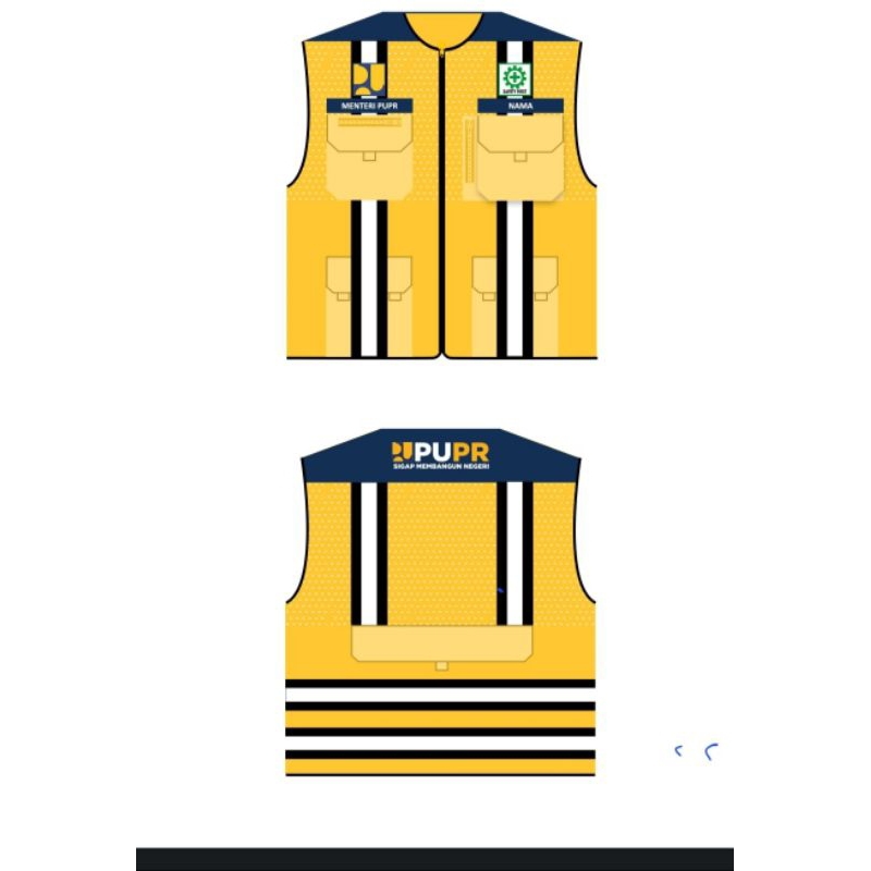 Jual rompi dinas PU" Rompi safety" rompi k3(harga termasuk bordir ...