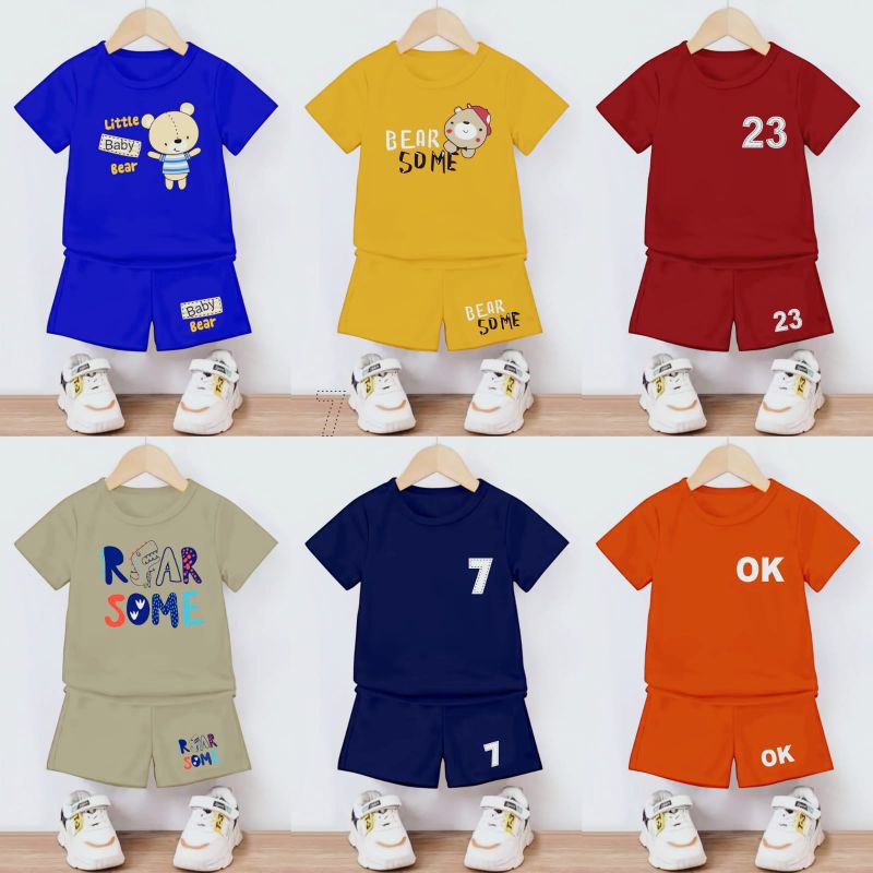 Jual Baju setelan anak-anak cowok/cewek banyak motif gambar lucu umur 0 ...
