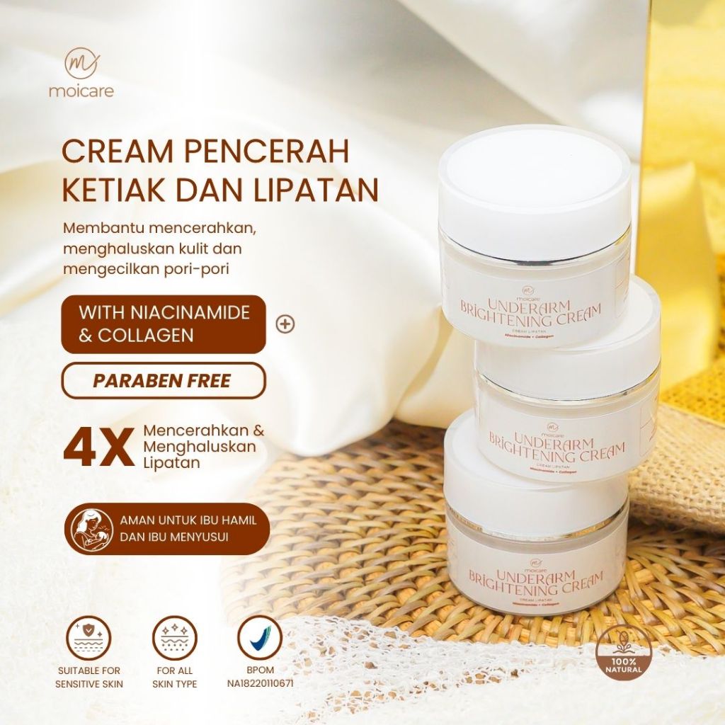 Jual MOICARE Cream Pencerah Pemutih Ketiak Selangkangan Leher Pantat ...