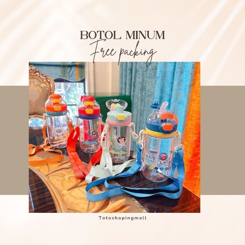 Jual BOTOL MINUM ANAK TALI/ BOTOL MINUM CUTE BOTOL MINUM VIRAL 500ml ...