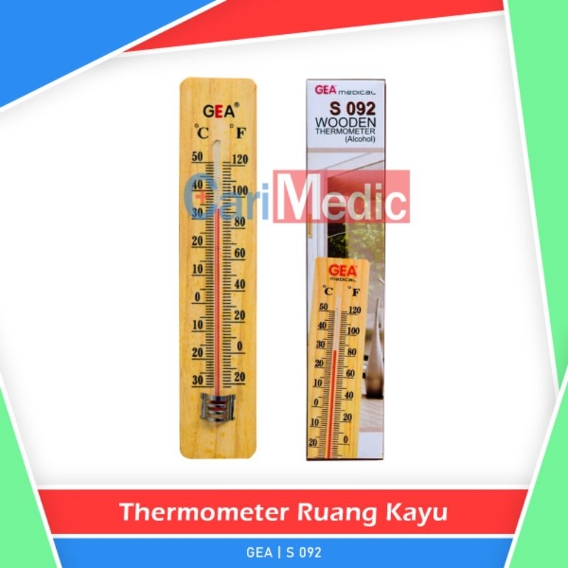 Jual Termometer Ruangan GEA Pengukur Suhu Ruang Thermometer Wooden ...