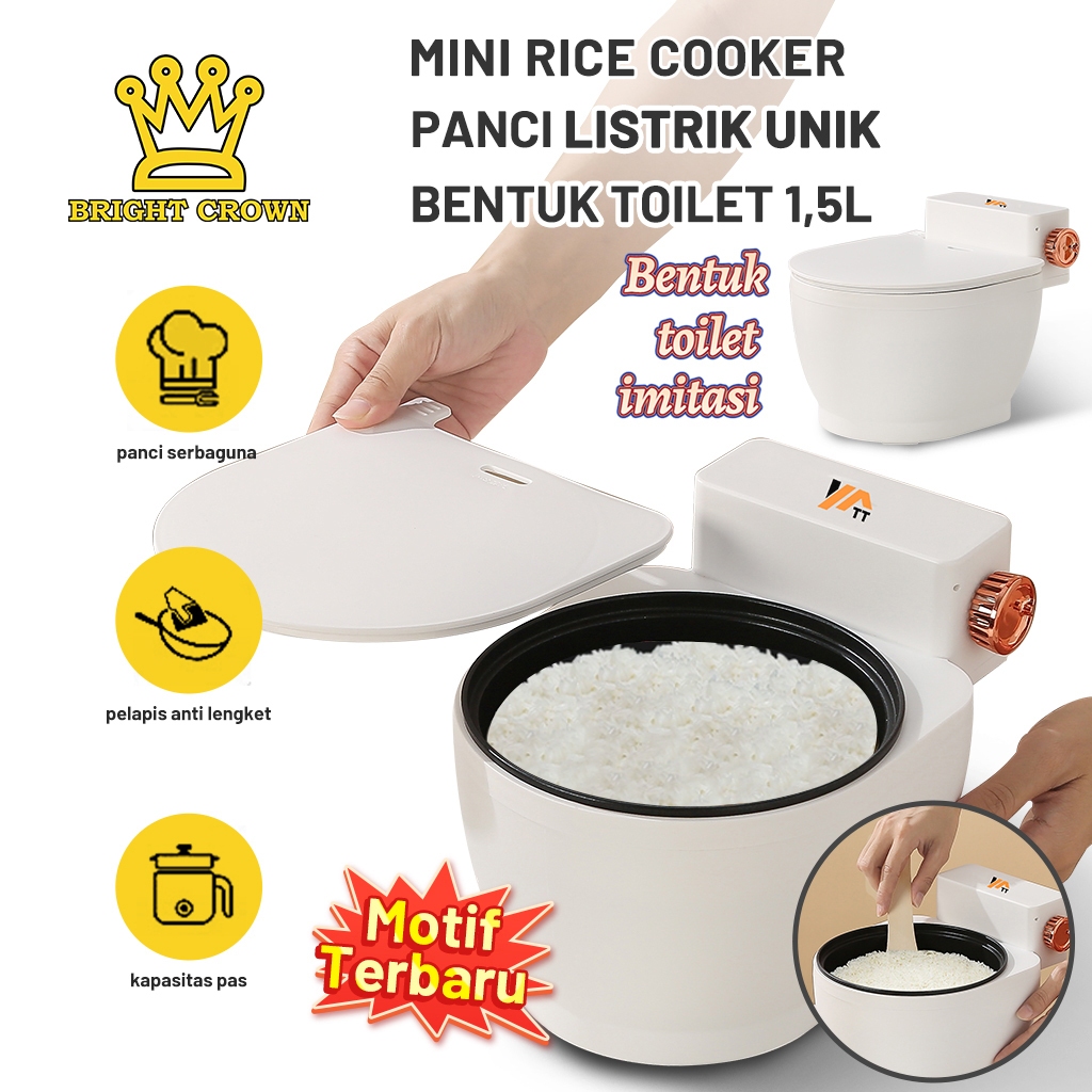 Jual YATT by Bright Crown Panci Listrik 1.5L Unik Bentuk Toilet / Rice ...