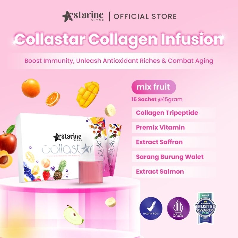 Jual STARINC Collastar Collagen Infussion Mixed Fruit 15 Sachet ...