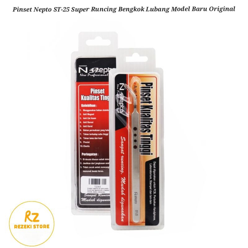 Jual Pinset Nepto ST-25 Super Runcing Bengkok Lubang Model Baru ...
