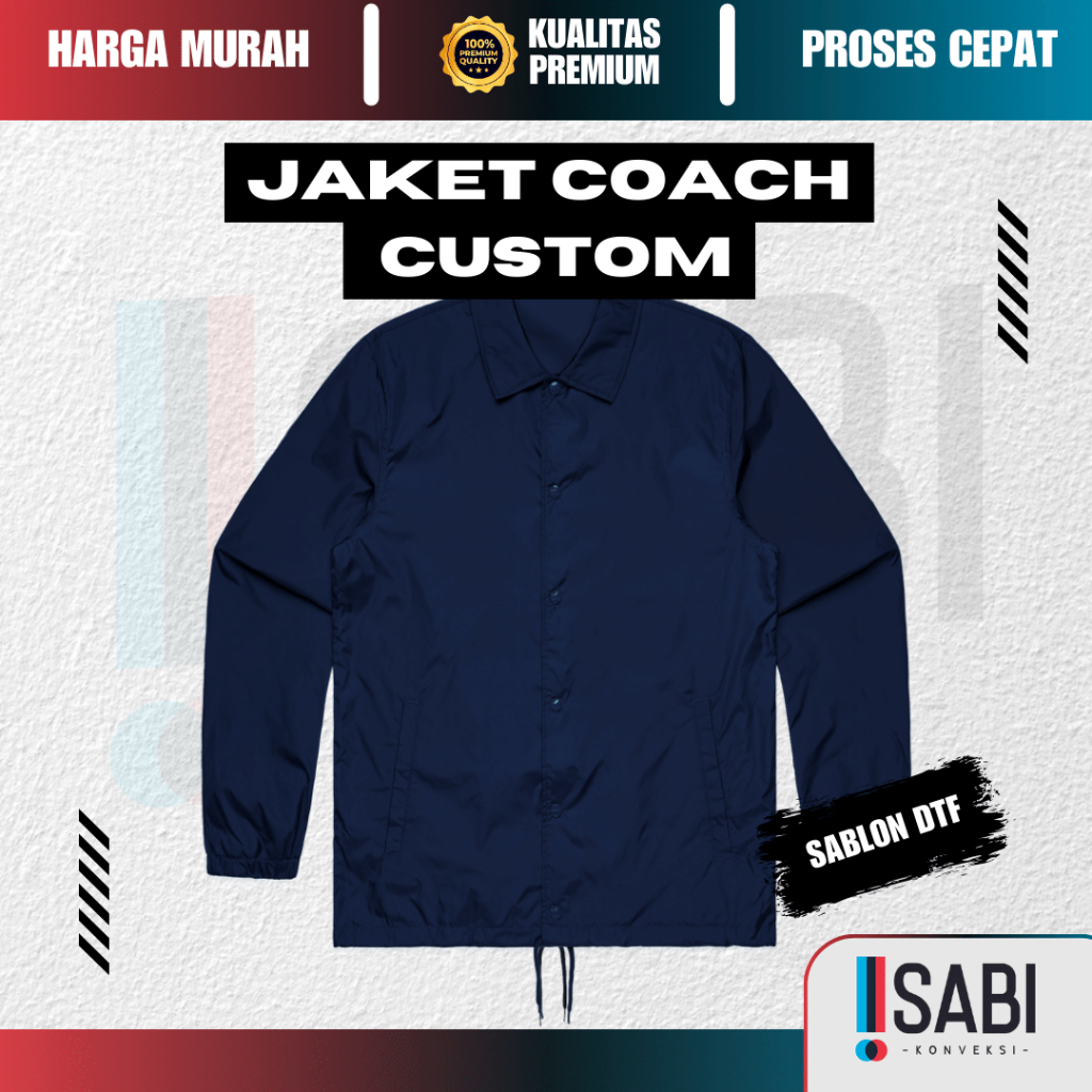 Jual COACH JAKET CUSTOM LUSINAN CUSTOM COACH JACKET (SABLON DTF ...