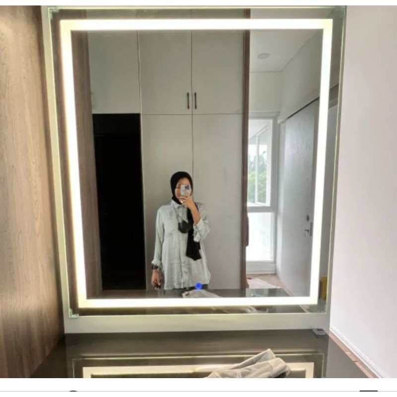 Jual Cermin Led Touchscreen 80x150 | Cermin Rias | Cermin aesthetic ...