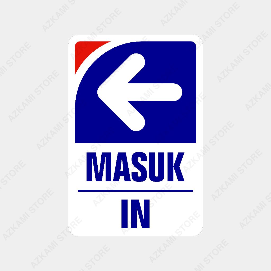 Jual Rambu petunjuk arah masuk keluar ukuran 20cm x 30cm plat alumunium ...