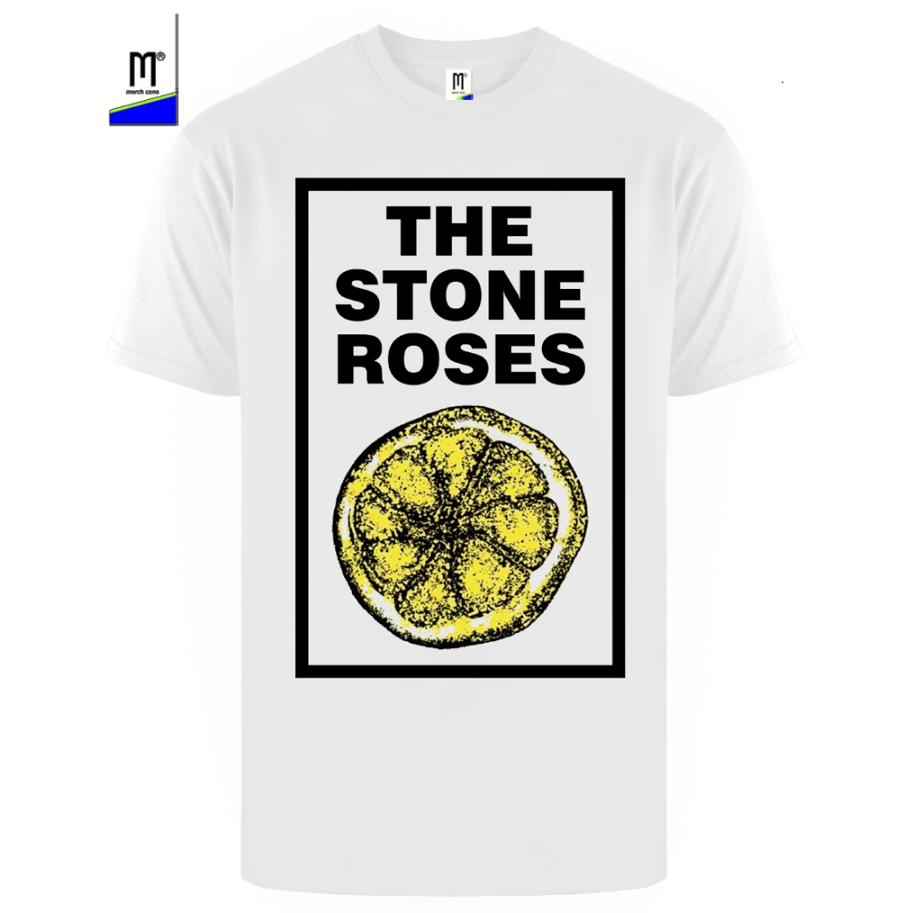 Jual Kaos Built Up Band Musik The Stone Roses Logo Putih | Shopee Indonesia