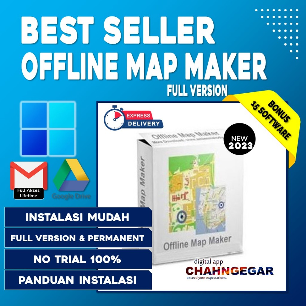 Jual Offline Map Maker 2024 Full Lisensi Lifetime Software Map GIS | Shopee Indonesia