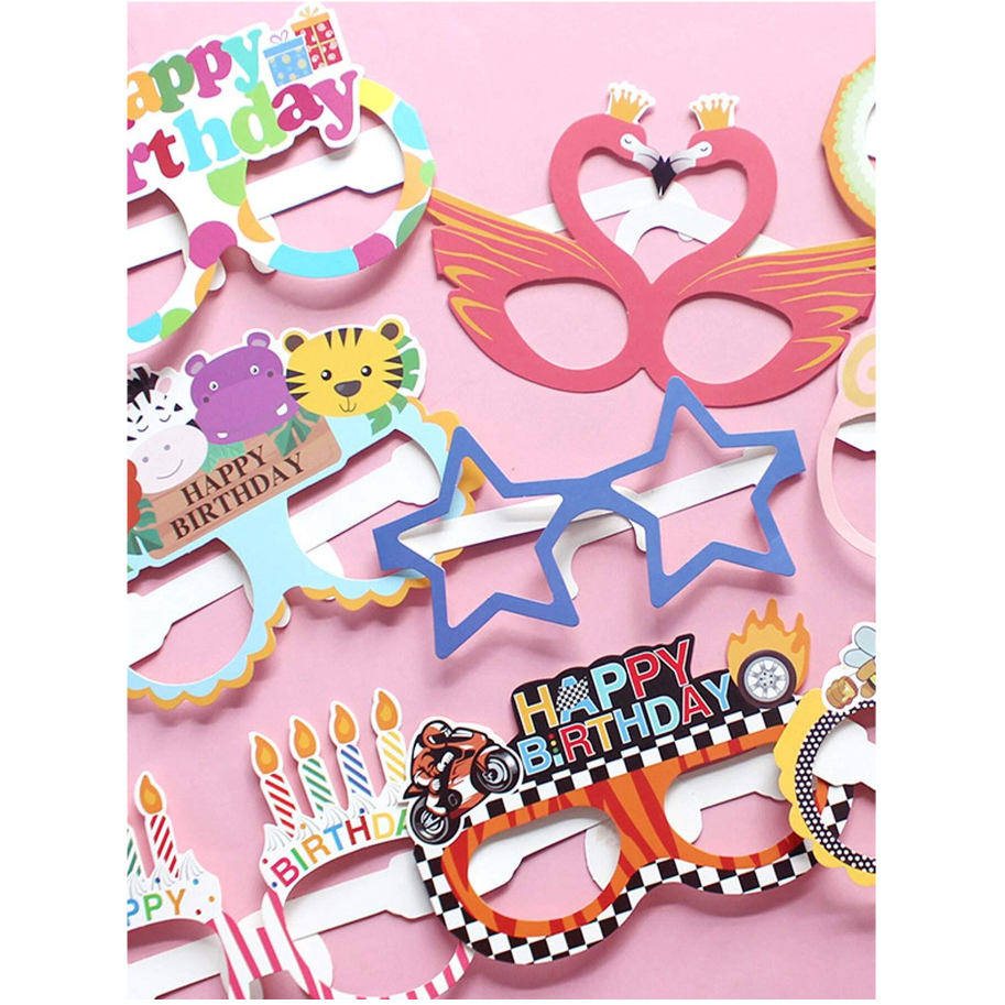 Jual Kawaii Topeng Kacamata Kertas Ulang Tahun Birthday Mask Party ...
