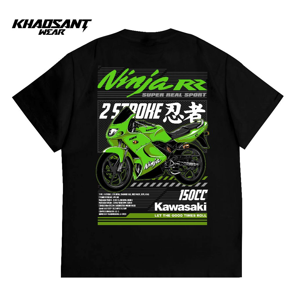 Jual KHAOSANT Kaos Kawasaki Ninja RR 150 Old Green Built Up 2 Stroke 2 ...