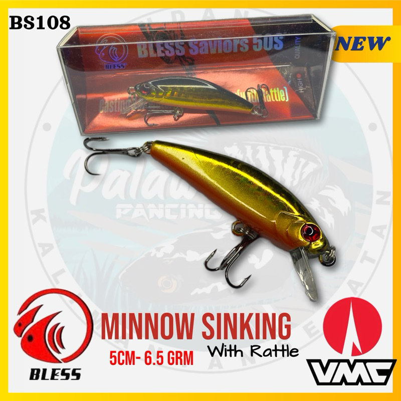 Jual Minnow Sinking Bless Saviors 6,5 grm Vmc Hook | Shopee Indonesia