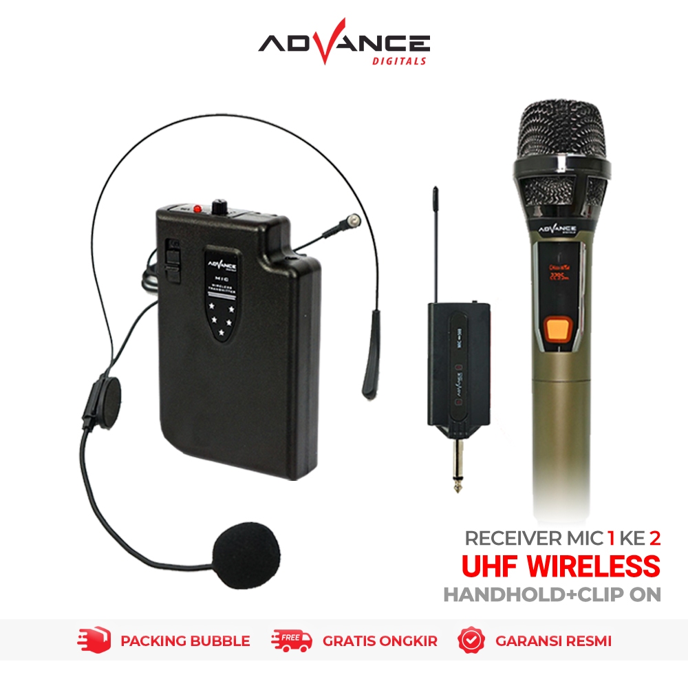 Jual Advance MIC-501 Mic Clip On Bando Wireless Microphone 2in1 Call ...