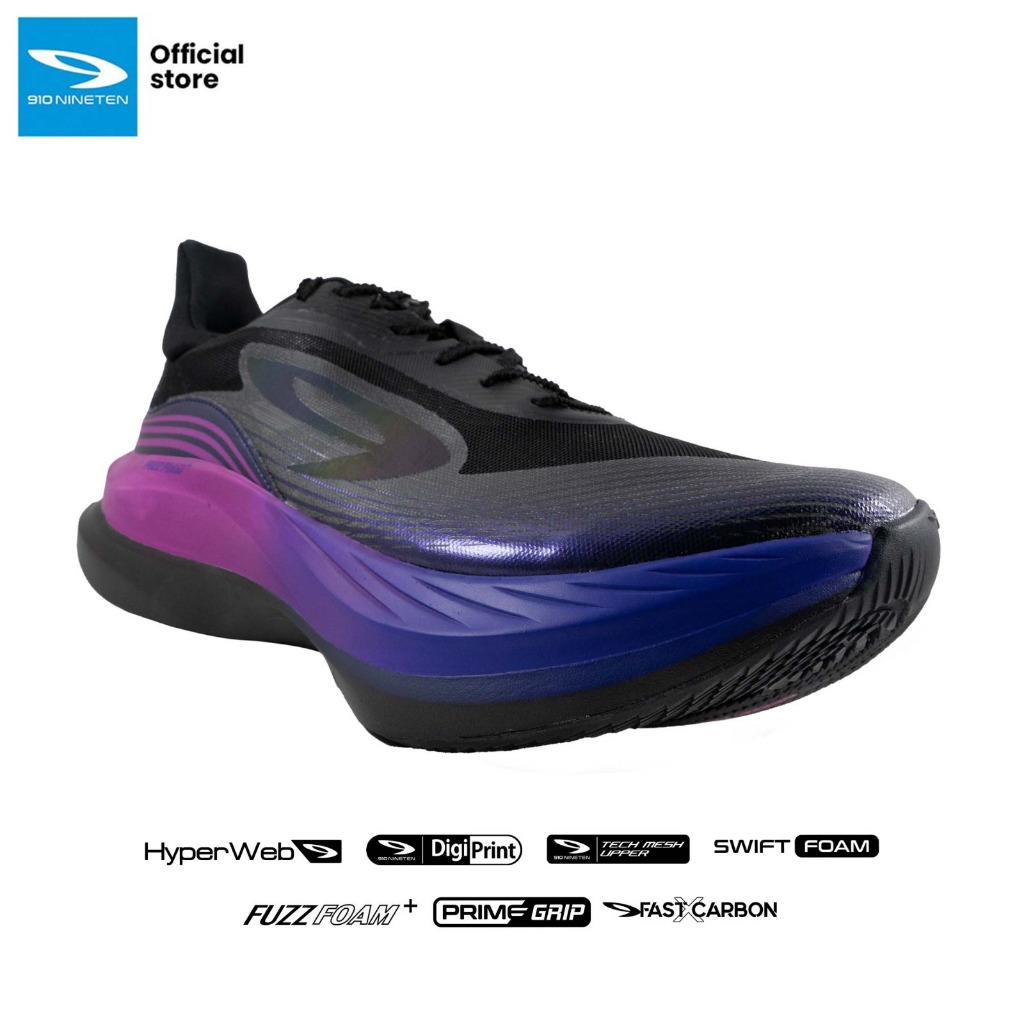 Jual 910 Nineten HAZE PRO DWP Sepatu Lari Carbon Plate - Hitam/Ungu ...