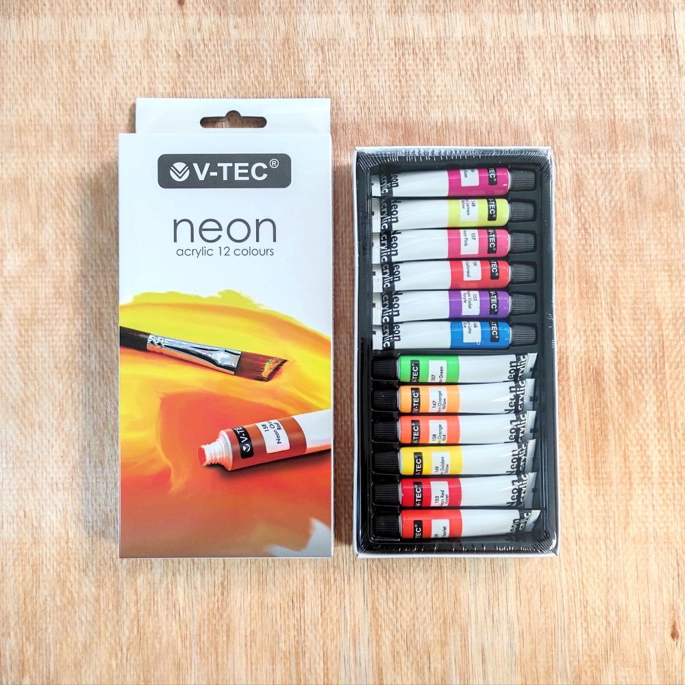 Jual V-TEC Acrylic Paint Set 12X6ML 18X6ML / Cat Lukis Akrilik Tube ...