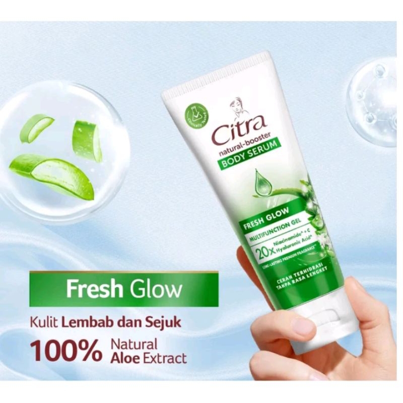 Jual Citra natural booster body serum fresh glow multifunction gel aloe ...