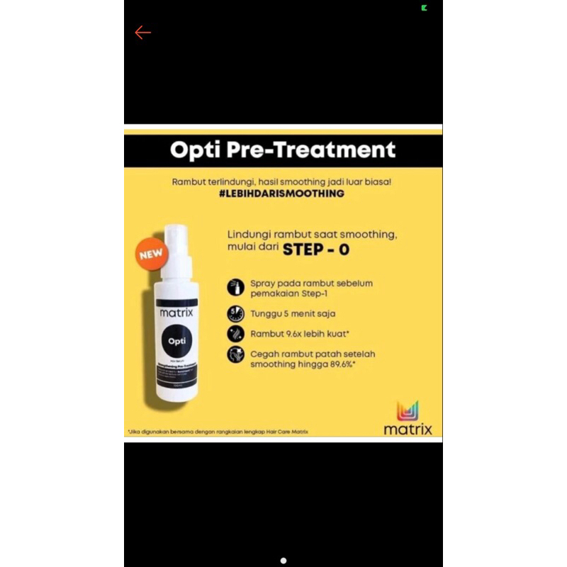 Jual Matrix Opti Hair serum sternghtening pro-thretment 100ml | Shopee ...