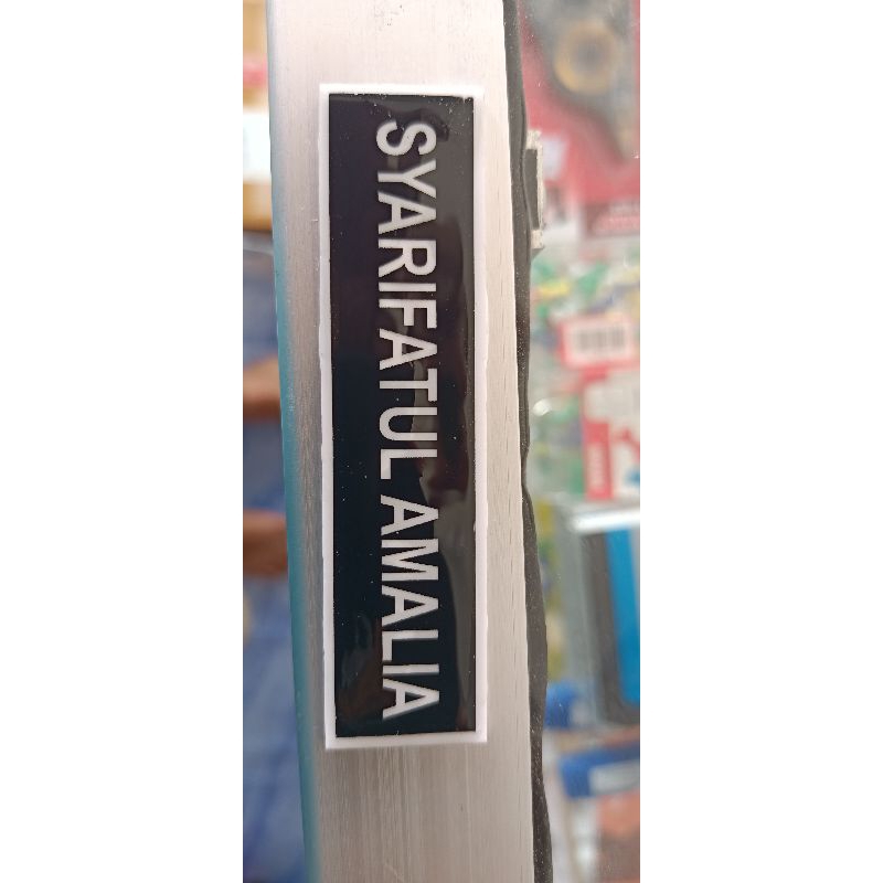 Jual name tag resin / papan nama dada sehari langsung jadi | Shopee ...