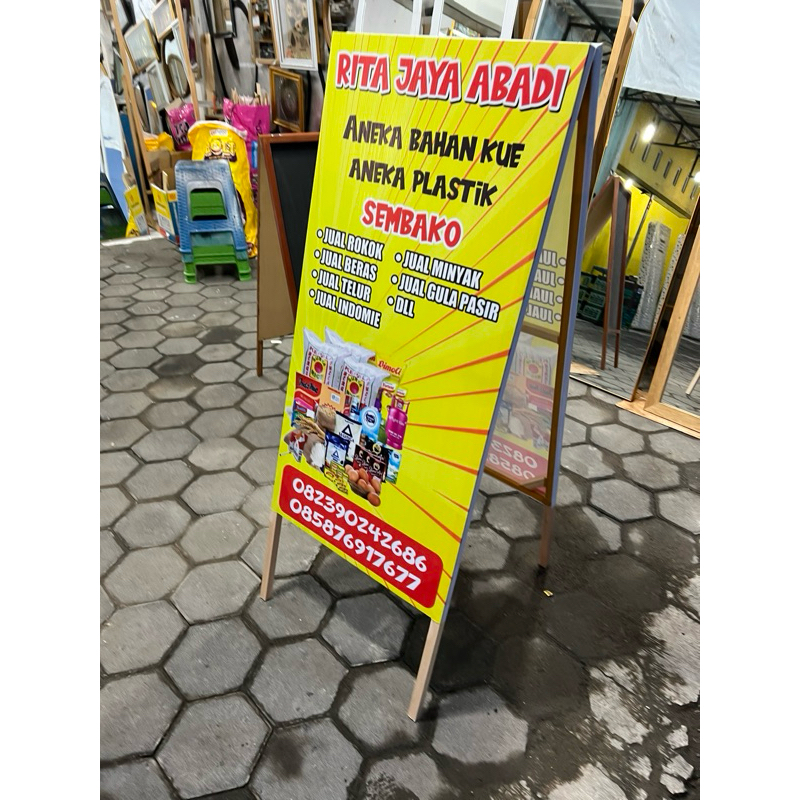 Jual Rangka+banner 50x120 60x120 Terima BERES papan iklan promo ...