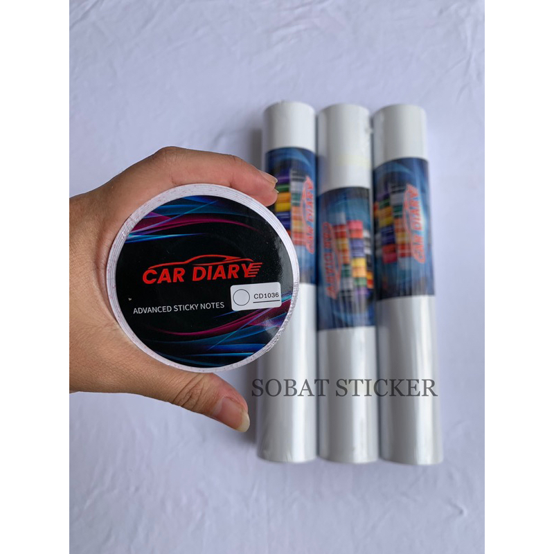Jual STICKER SKOTLET CAR DIARY PUTIH GLOSSY PER ROLL | Shopee Indonesia