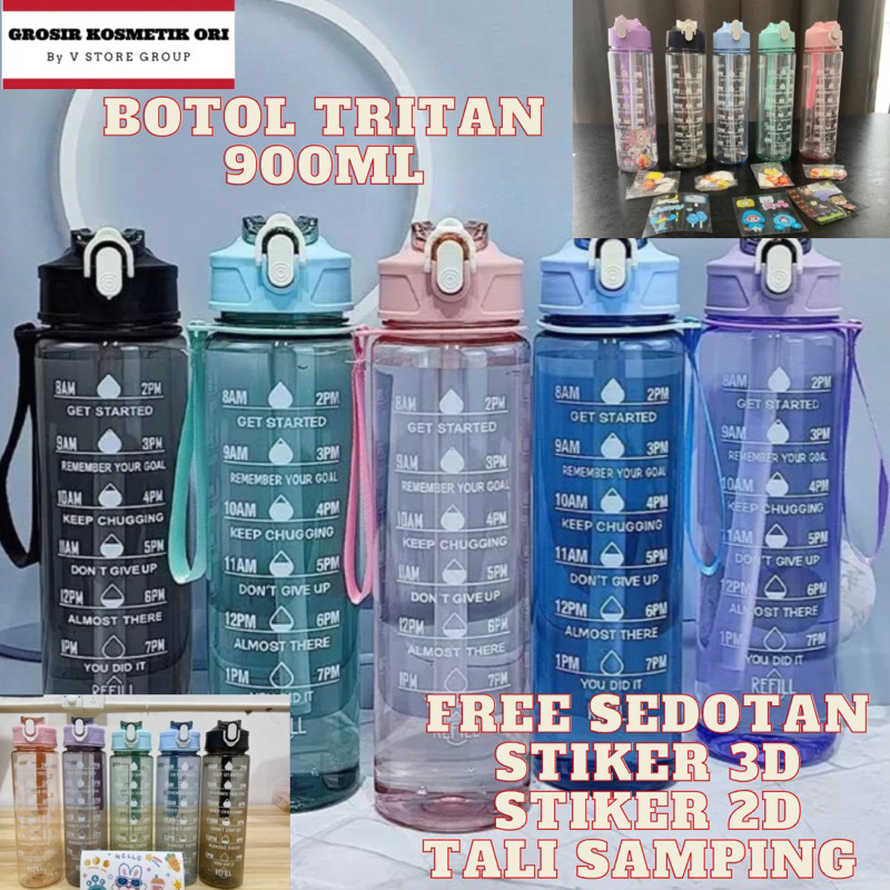 Jual (TERMURAH) Botol Viral Bening / Transparan Kapasitas 900ml Free ...