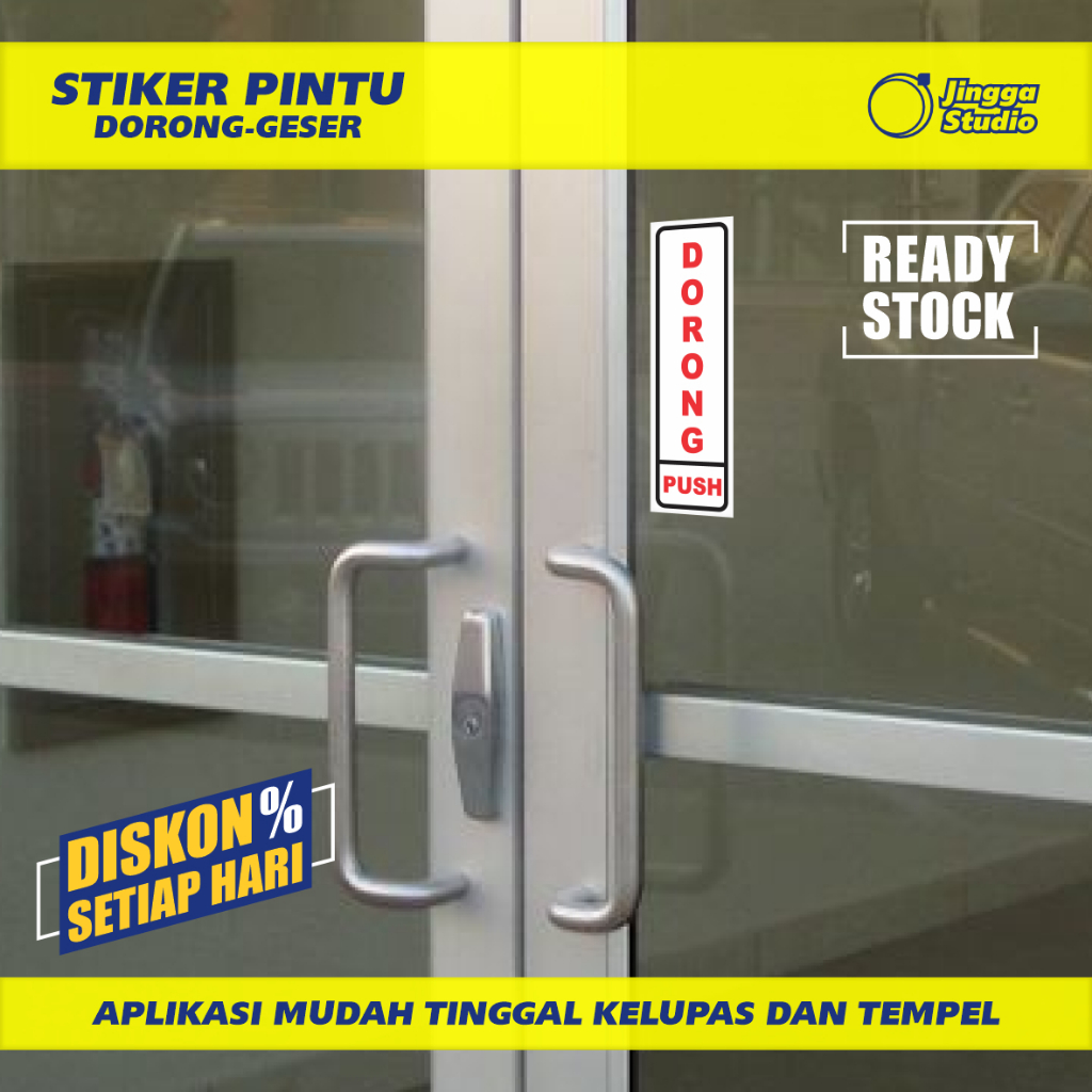 Jual Stiker Pintu Dorong Tarik Pintu Geser | Shopee Indonesia