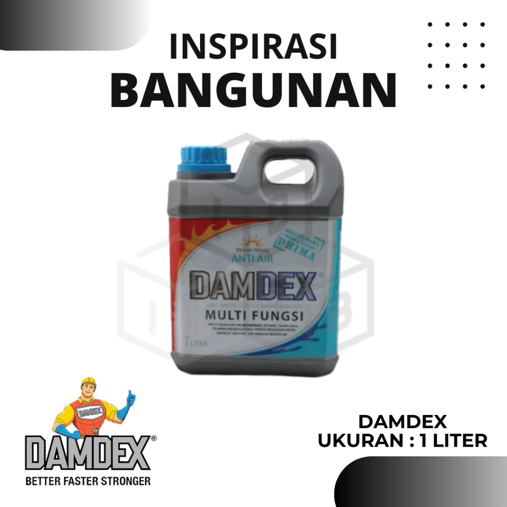 Jual Damdex 1 Liter Cairan Obat Pengeras Cor Beton Plesteran Damdex 1 ...