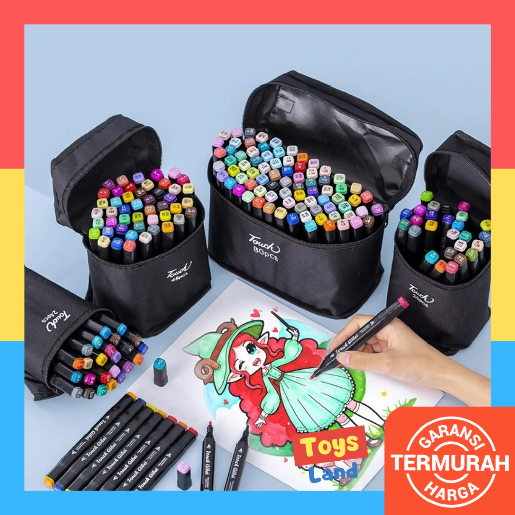 Jual Sketsa Spidol Marker Set Spidol Dual Side Touch Marker Spidol ...