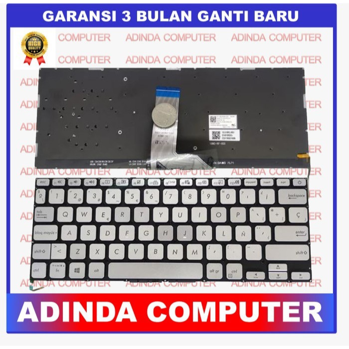 Jual Keyboard Asus X409 A416 A416JP A416JAO A416EP A416EP Silver Backlight | Shopee Indonesia