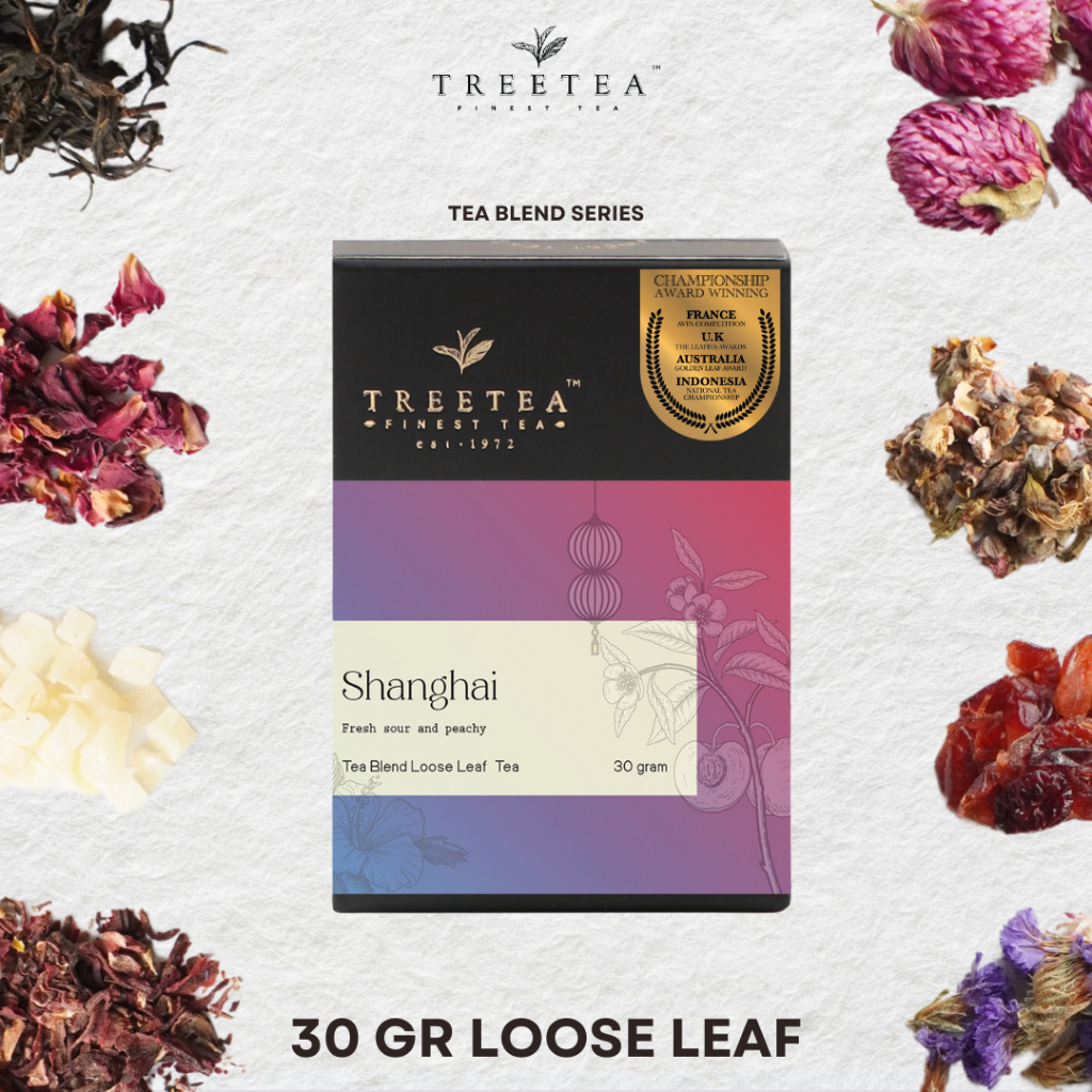 Jual SHANGHAI - TreeTea Box Tea Blend Peach Flavour | Shopee Indonesia