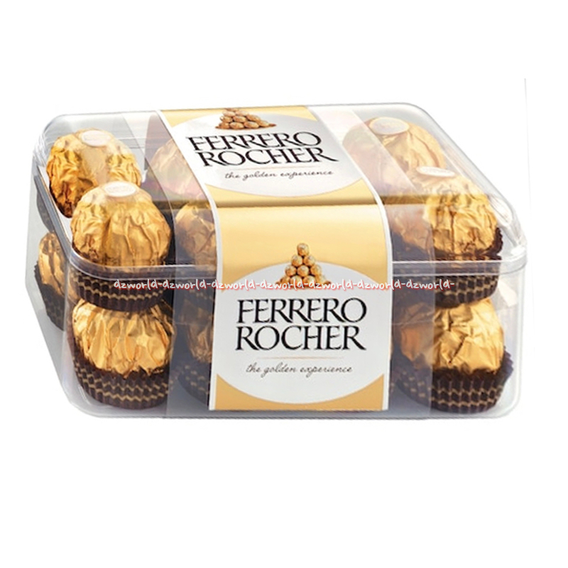 Jual Ferrero Rocher 16pcs Chocolate Gold Coklat Bulat Emas Ferero Rocer ...