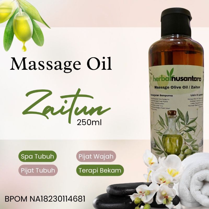 Jual Minyak Pijat Urut Oil Massage Bekam Aromaterapi Zaitun Herbal Nusantara 250 ML | Shopee ...