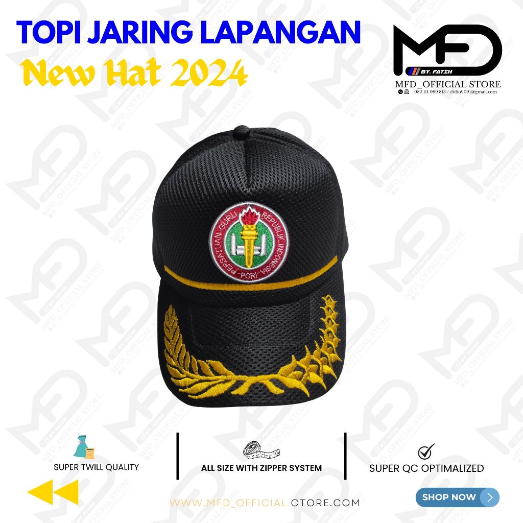 Jual MFD topi jaring PGRI PERSATUAN GURU-RI topi lapangan PGRI Terbaru ...