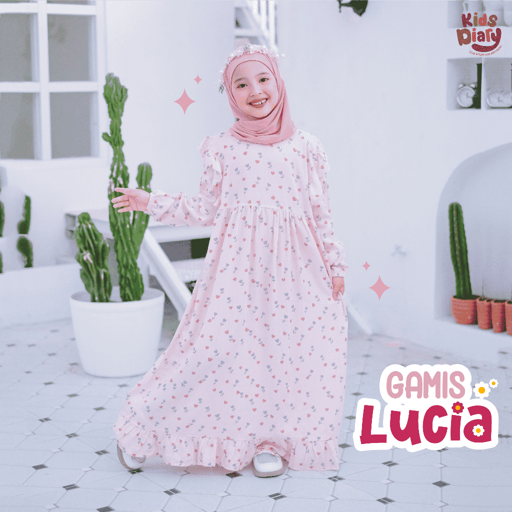 Jual Kids Diary Plus - Gamis Katun Rayon Anak Perempuan Lucia Motif 1 ...