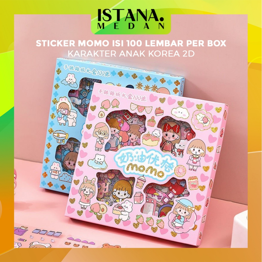 Jual STICKER MOMO RAINBOW WATERPROOF ANTI AIR 100 LEMBAR FREE BOX ...