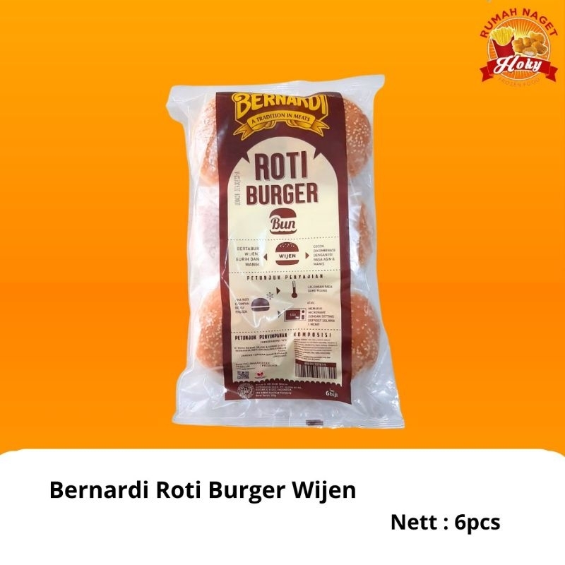 Jual Roti Bernardi Burger Bun Wijen Premium isi 6 pcs | Shopee Indonesia