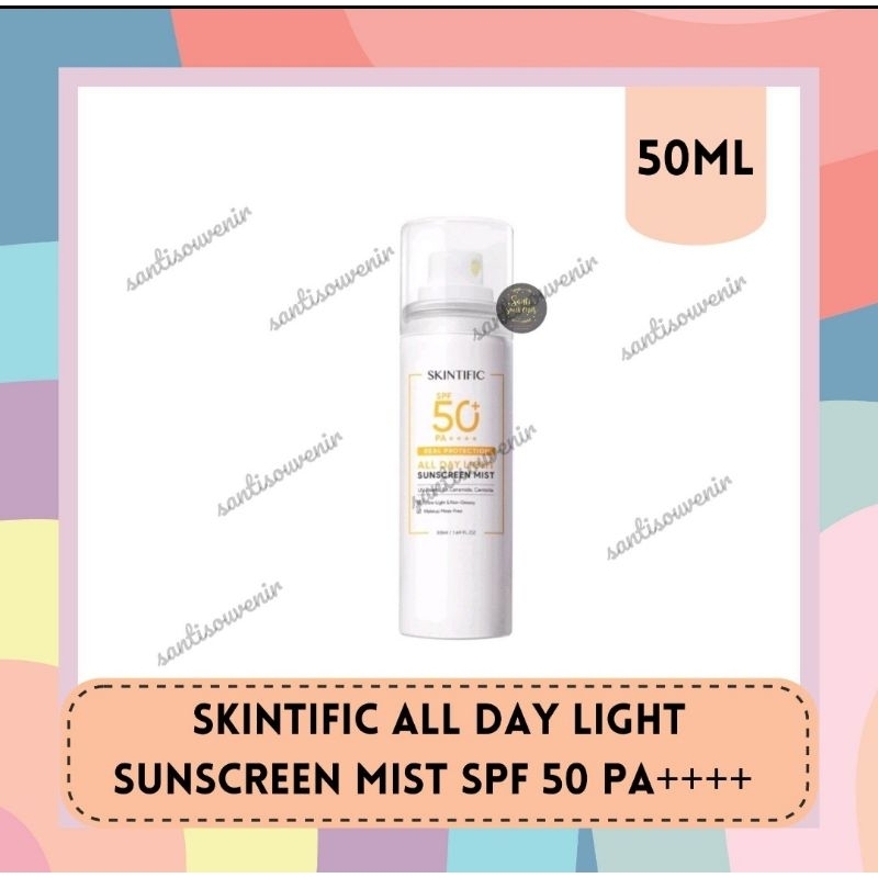 Jual Skintific All Day Light Sunscreen Mist SPF 50 PA++++ 50ml | Shopee Indonesia