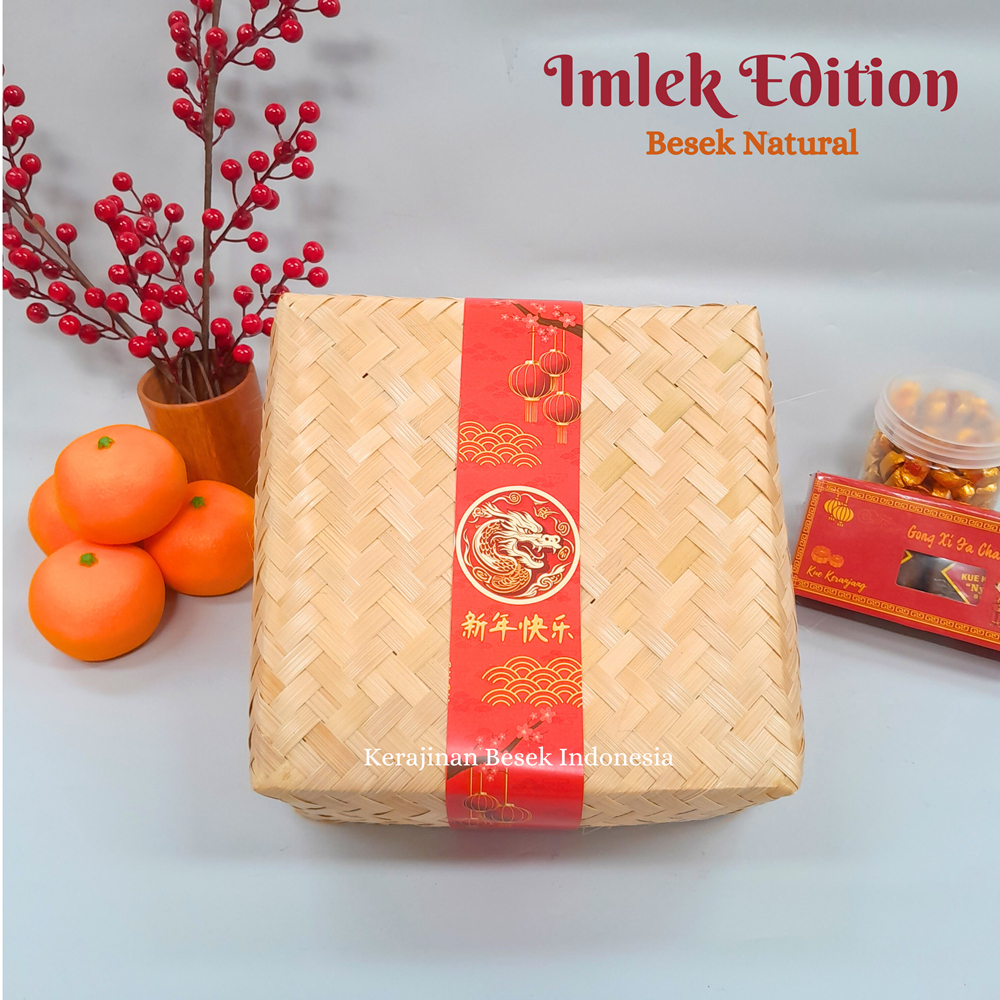 Jual EDISI IMLEK 2024 BOX HAMPERS Chinese New Year Besek natural aneka ...