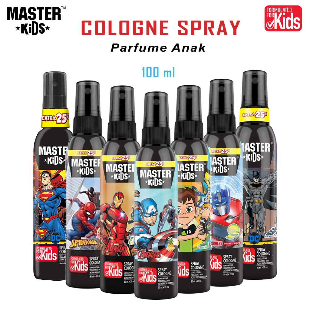 Jual Master Kids Spray Cologne Botol 100ml Wewangian Parfum Anak Laki ...