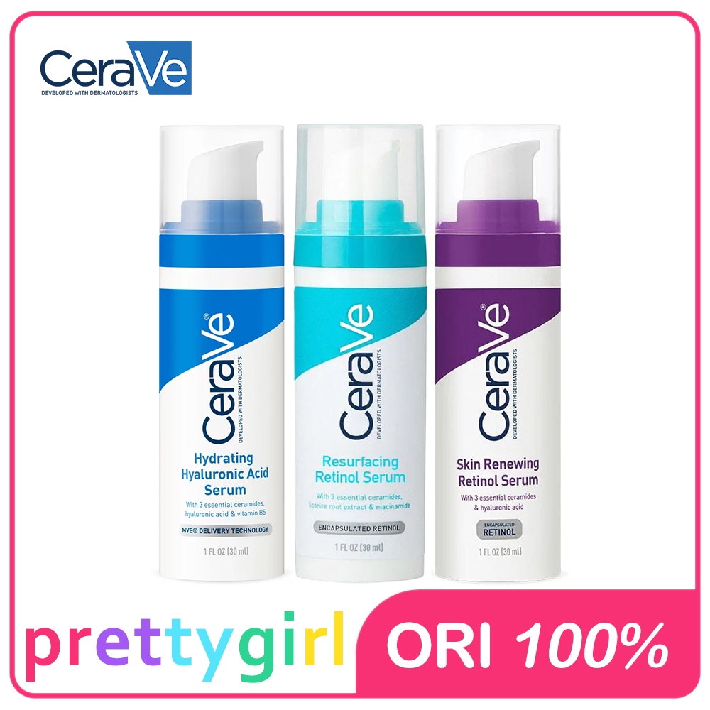 Jual Cerave Resurfacing Retinol Serum Cerave Hydrating Hyaluronic Acid