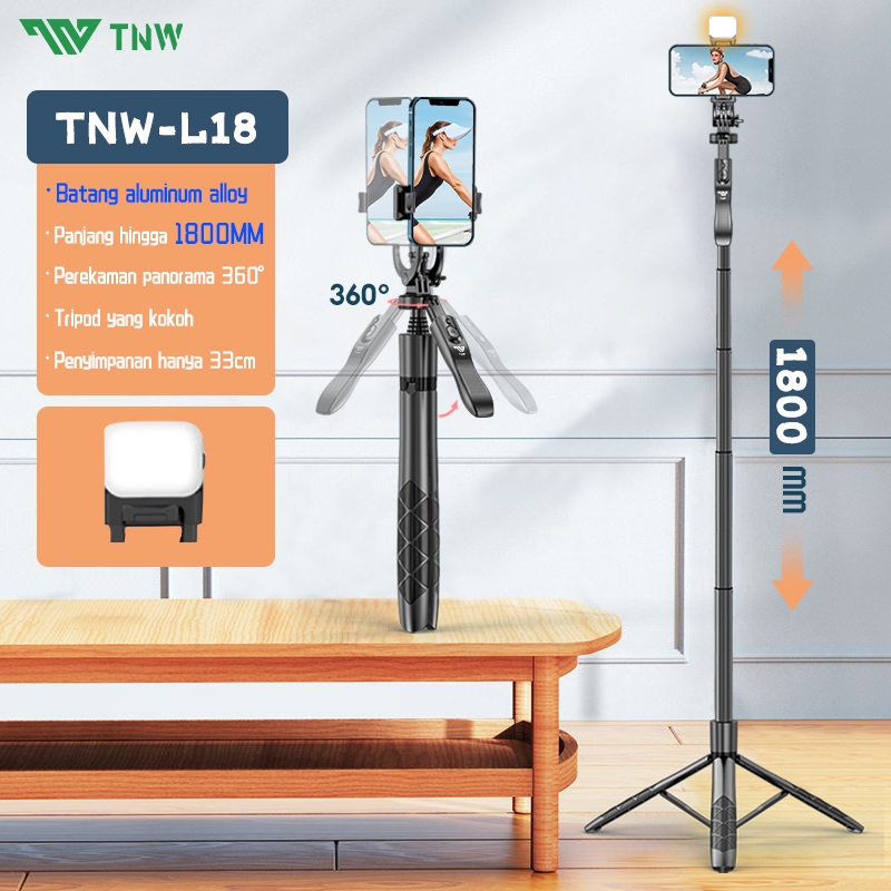 Jual TNW L18 Tongsis Bluetooth 1.8M Tongsis Tripod Remote 180CM Selfie ...