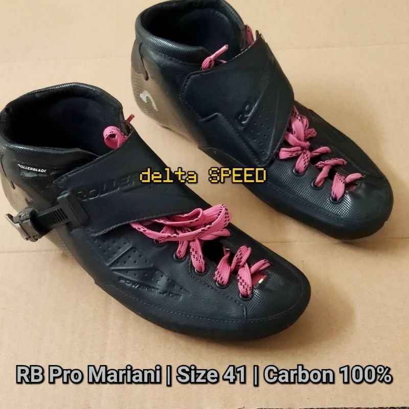 Jual Boot Sepatu Roda Speed Roller Blade Pro Mariani Size 41 Carbon 100 ...