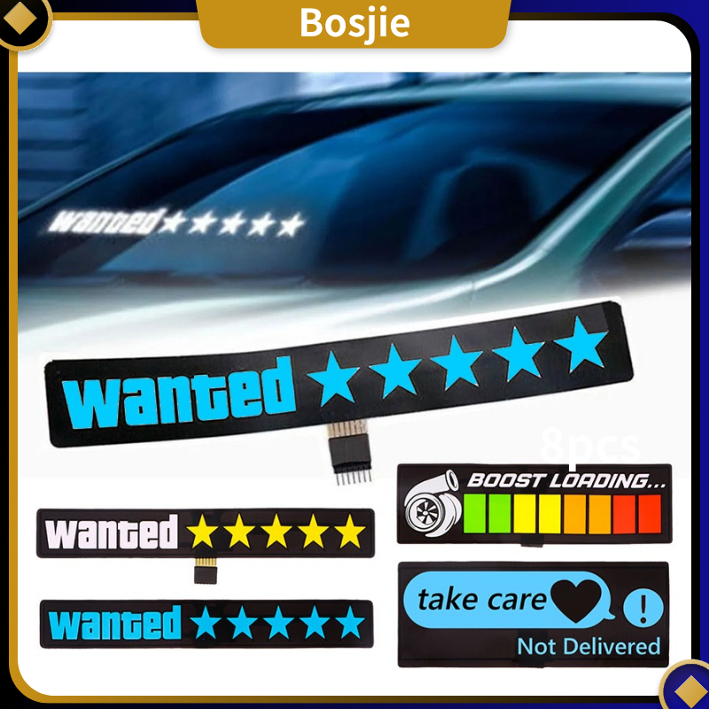 Jual Stiker Mobil Car EL Sticker LED Elektrik JDM Windshield LED Wanted ...