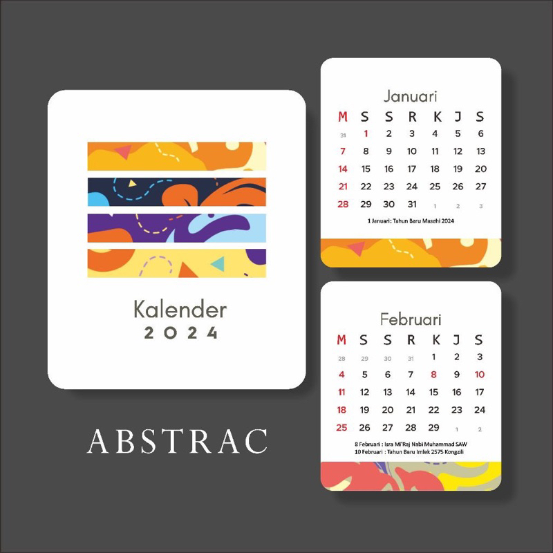 Jual Kalender Mini 2024 / Kalender Meja 2024 / Kalender Duduk ...