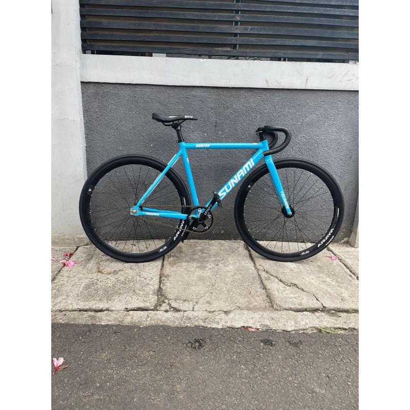 Jual Rakit Sepeda Fixie Tsunami SNM 100 Biru langit | Shopee Indonesia