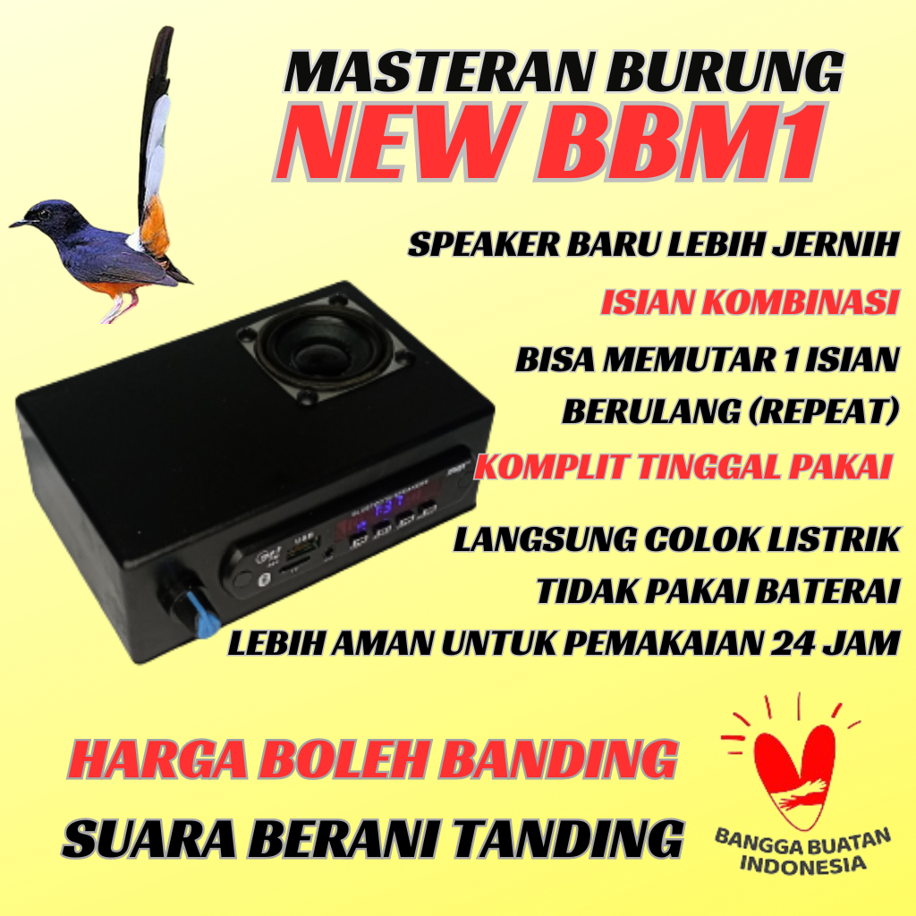 Jual [BBM1] SPEAKER MASTERAN BURUNG MP3 24 JAM | ALAT PEMASTERAN ISIAN ...